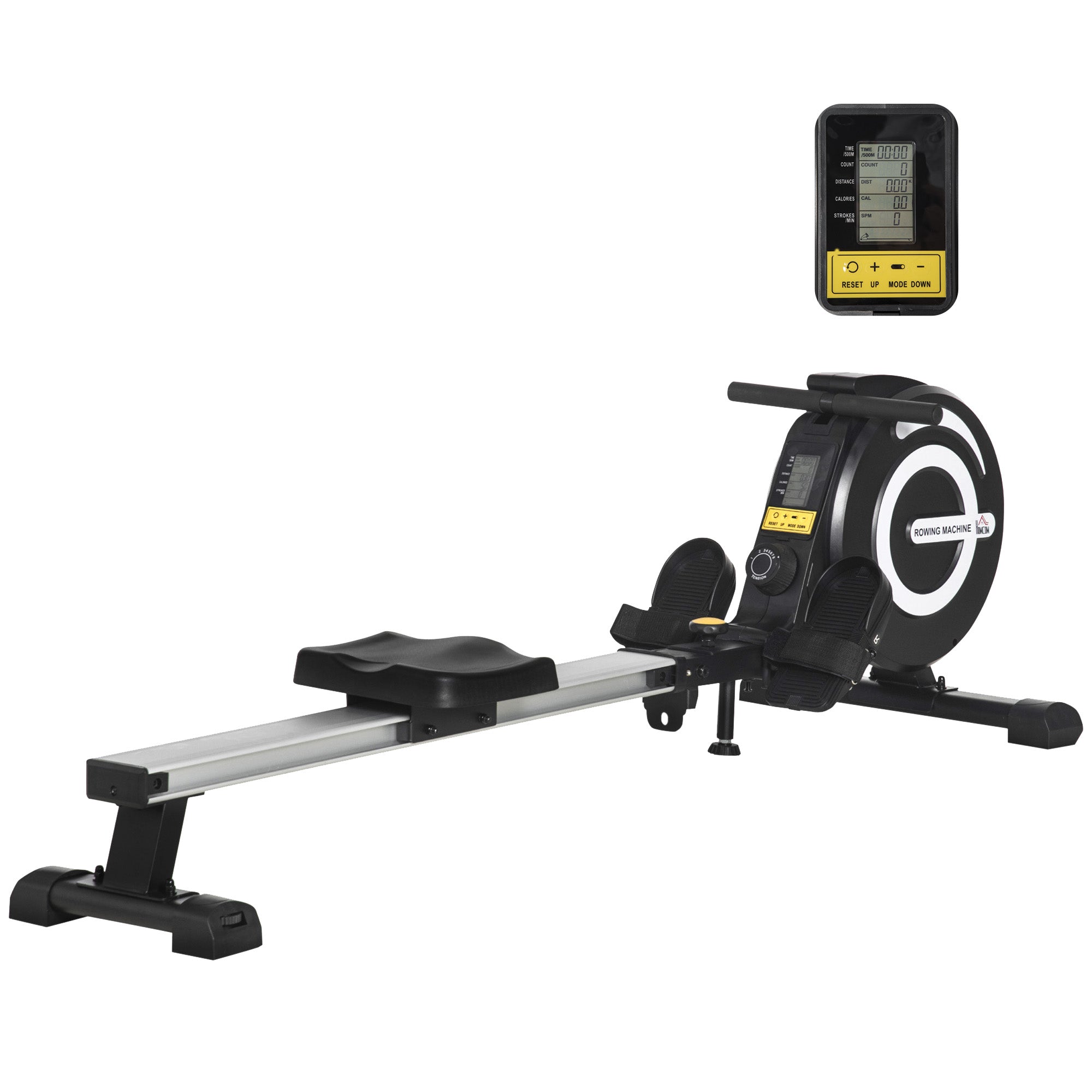 HOMCOM Folding Rowing Machine, 8-Level Magnetic Rower Machine with LCD ...